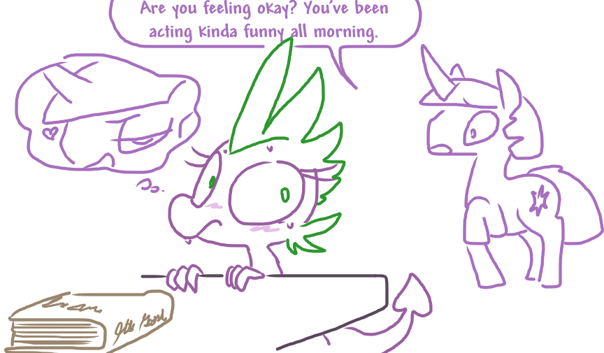 #108755 - safe, artist:weaver, spike, twilight sparkle, dragon, pony ...