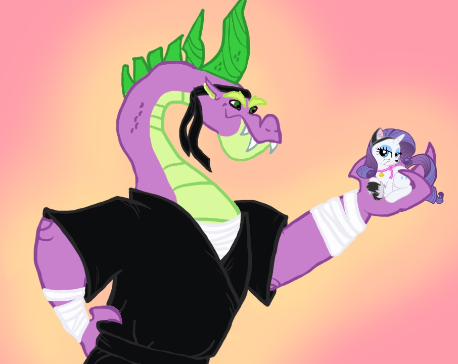 #89213 - safe, artist:foxgirlkira, edit, rarity, spike, pony, unicorn ...