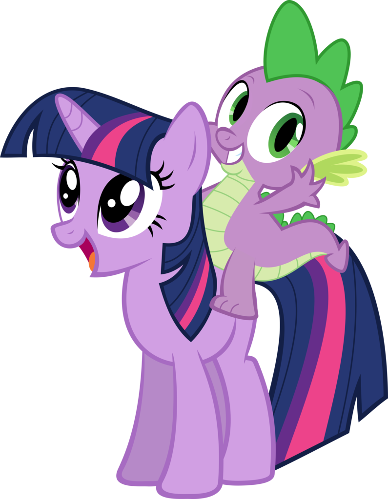 #110602 - safe, artist:almostfictional, spike, twilight sparkle, dragon ...
