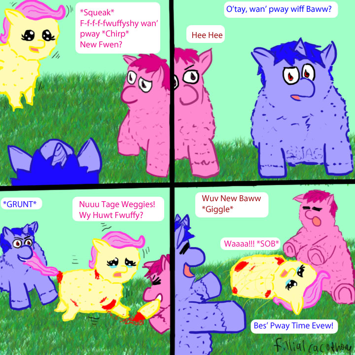 #89816 - grimdark, artist:fillialcacophony, fluttershy, fluffy pony ...