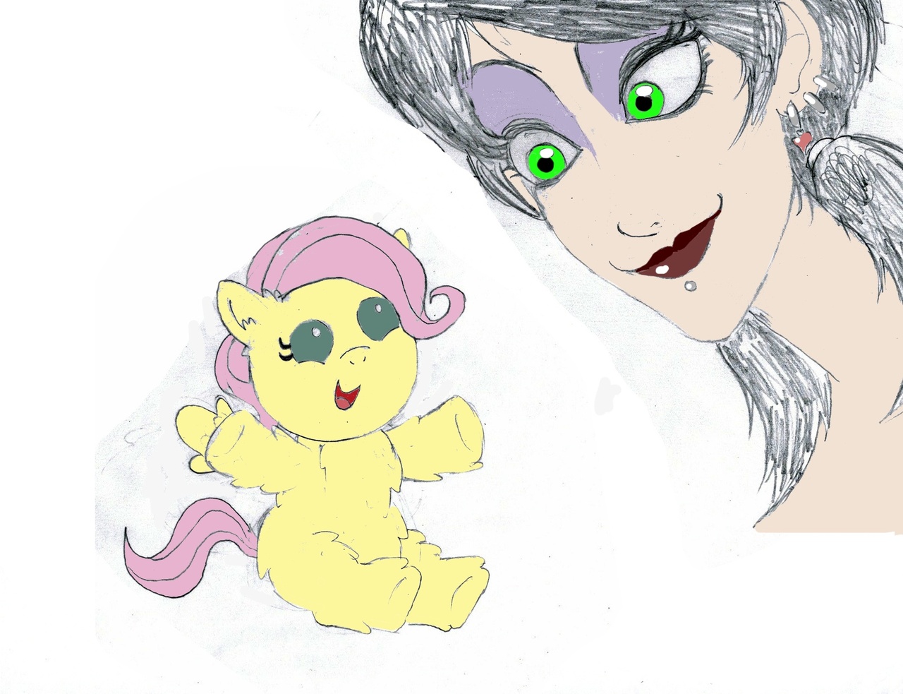 #89822 - safe, fluttershy, fluffy pony, human, g4, fluffy pony original ...