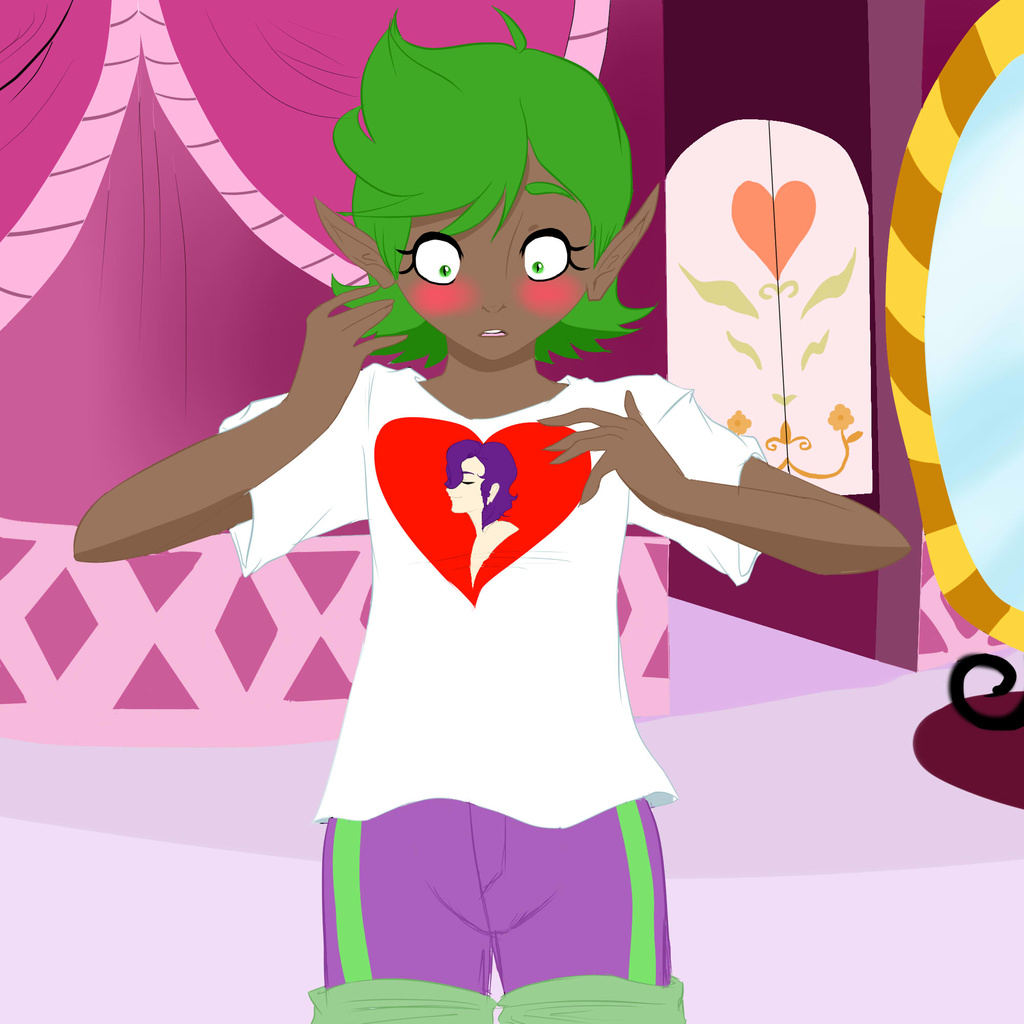 #89907 - safe, artist:animecreator, spike, barb, barlusive, blushing ...