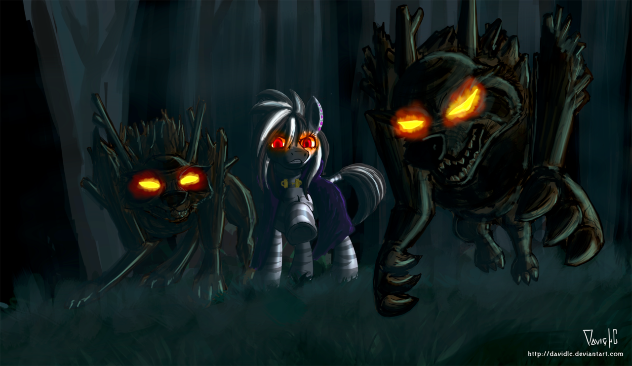 #91106 - safe, artist:aerostheunsure, oc, oc only, timber wolf, zebra ...