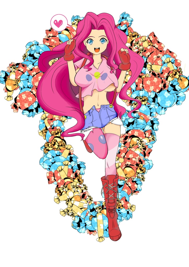 91617 Safe Artist 0ryomamikado0 Pinkie Pie Human Belly Button