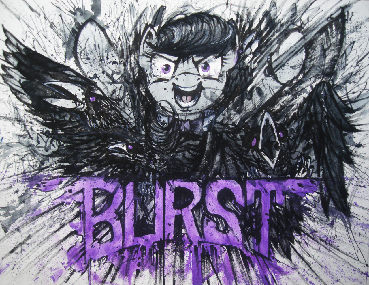 #208141 - safe, artist:quiet-victories, octavia melody, bird, raven ...