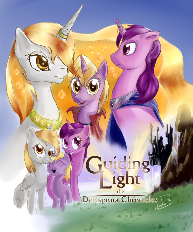 #211692 - safe, artist:archonix, amethyst star, derpy hooves, dinky ...