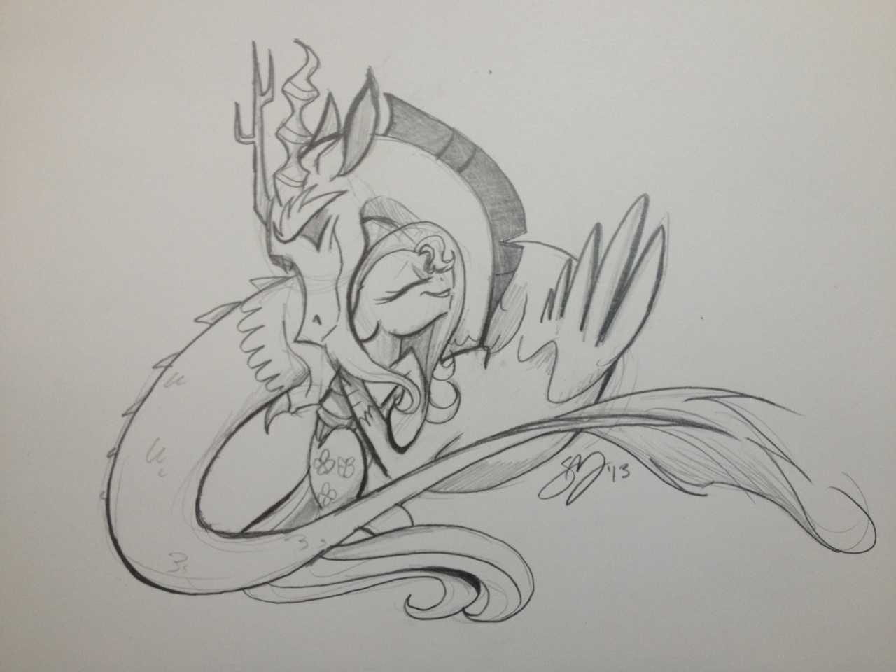 #217494 - safe, artist:probablyfakeblonde, discord, fluttershy, g4 ...