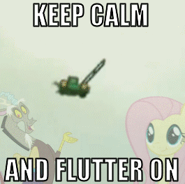 #217510 - safe, discord, fluttershy, keep calm and flutter on, animated ...