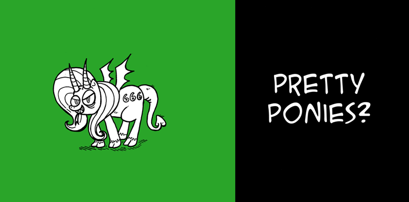 #222181 - safe, artist:krampuskind, 666, brony, comic, jack chick ...