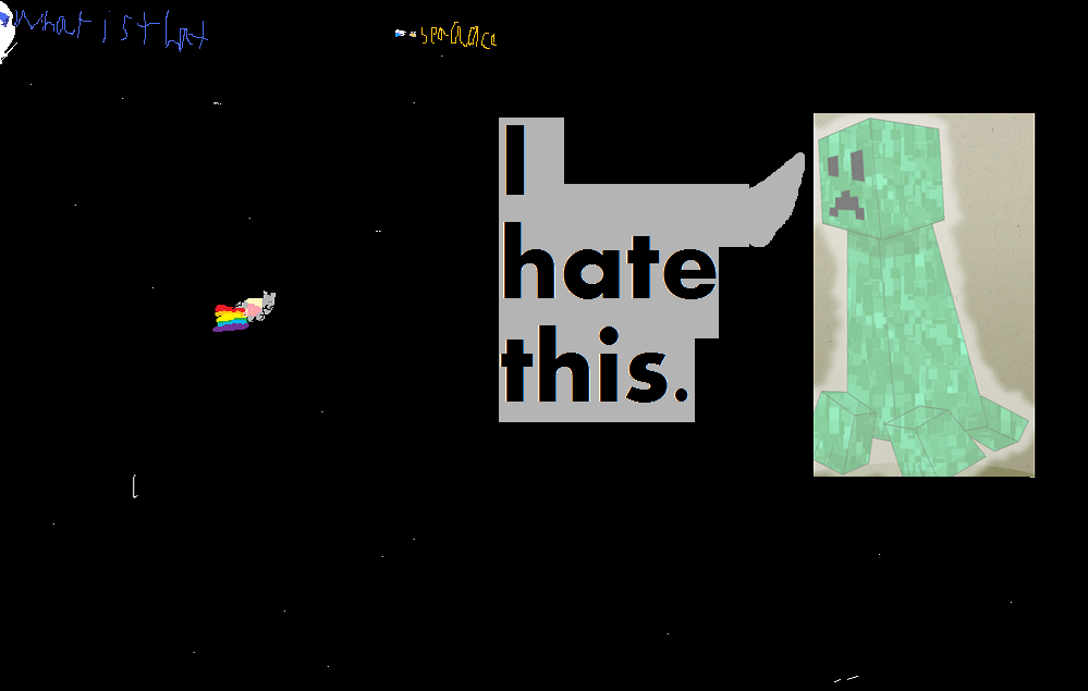 #226661 - safe, princess luna, g4, creeper, minecraft, nyan cat, space ...