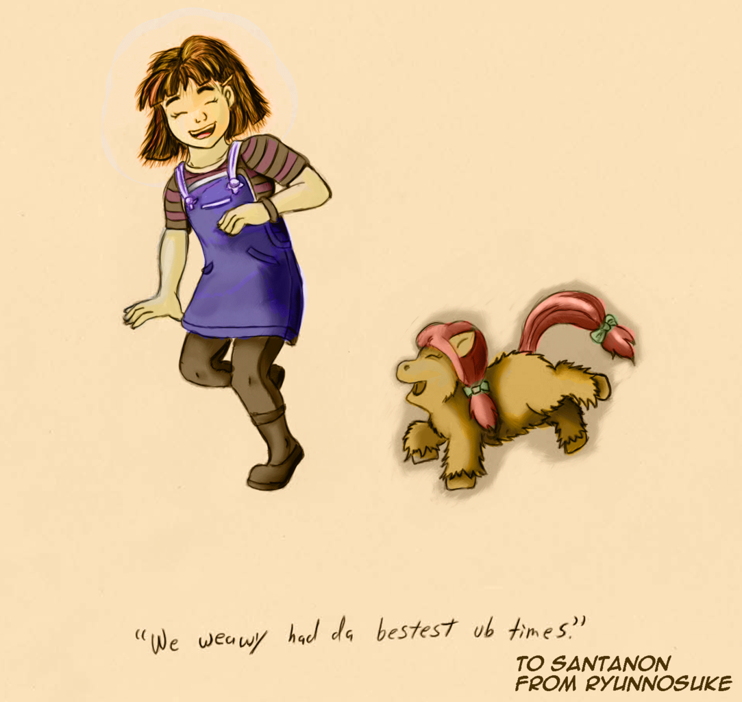 #202897 - safe, artist:ryunnosuke, artist:santanon, fluffy pony, human ...