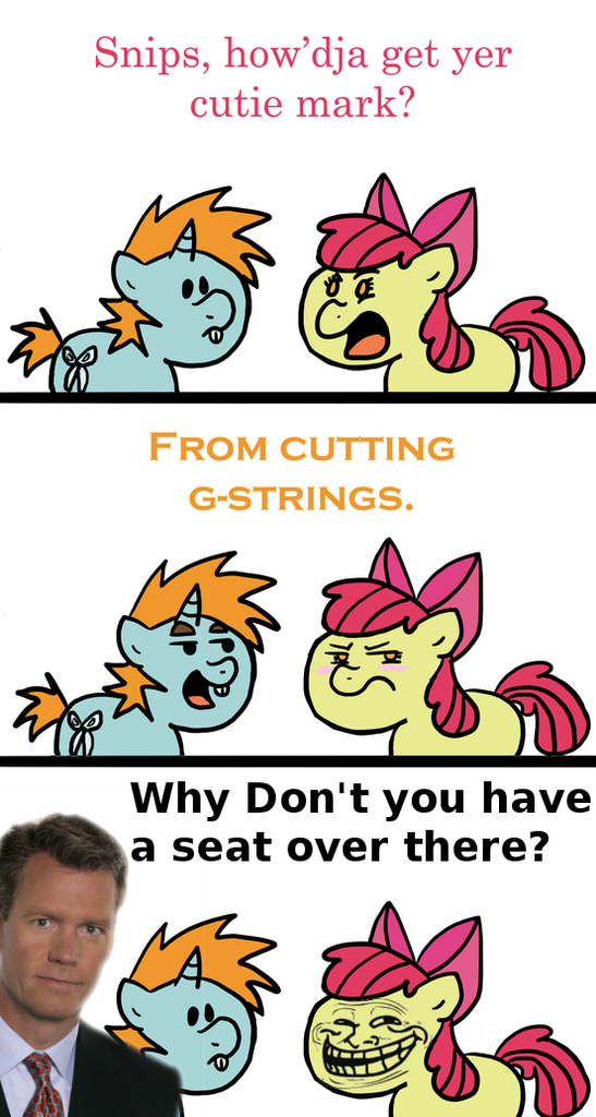 #206735 - safe, artist:nikkydash, apple bloom, snips, human, g4, chris ...