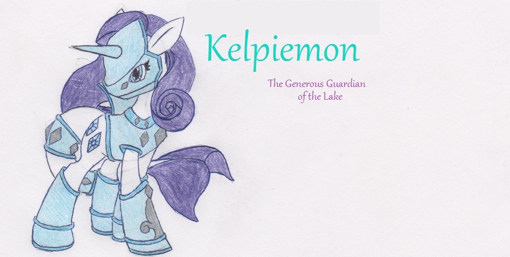 #439102 - safe, artist:darkstarneo, rarity, kelpie, kelpiemon, pony ...