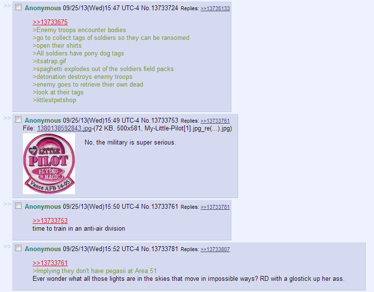 #439494 - safe, /mlp/, 4chan, 4chan screencap, dog tags, greentext ...