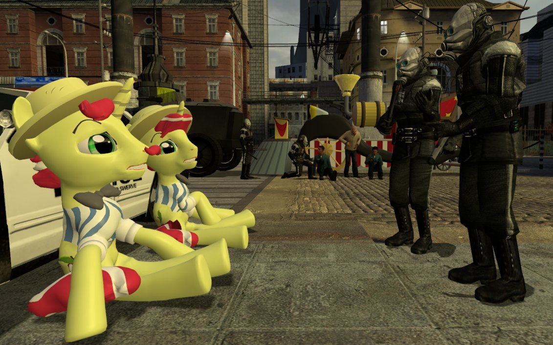 #447337 - safe, artist:dbuilder, flam, flim, 3d, civil protection ...