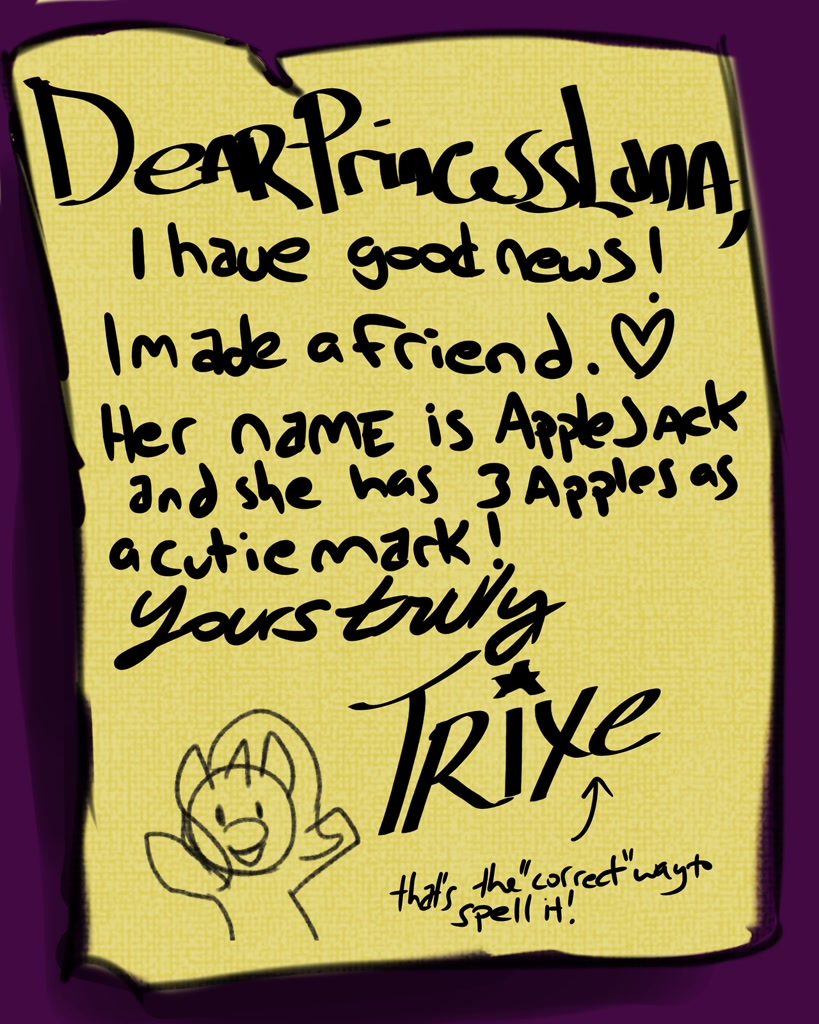 #449908 - safe, artist:fauxsquared, trixie, trixie is magic, letter ...