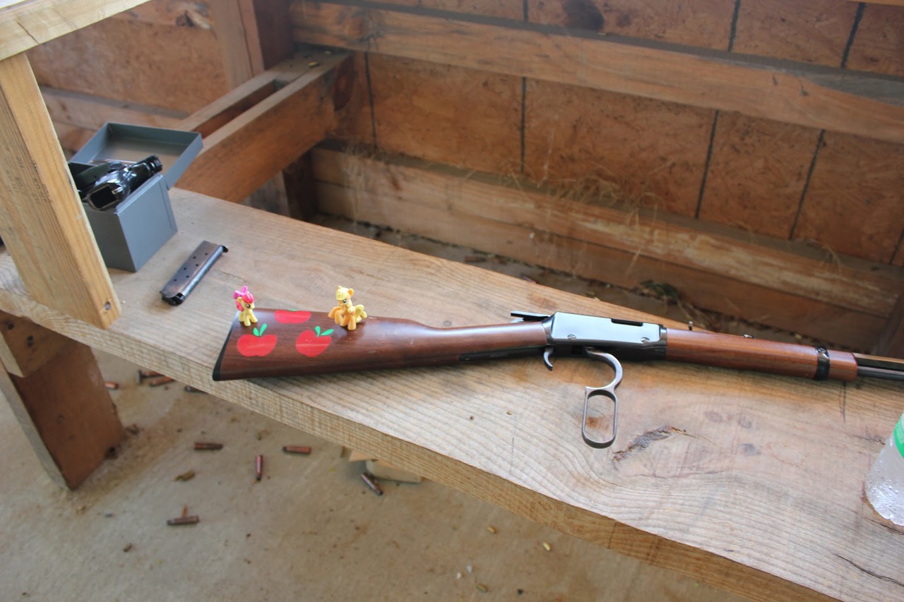 #450851 - safe, applejack, customized toy, cutie mark, gun, gunified ...