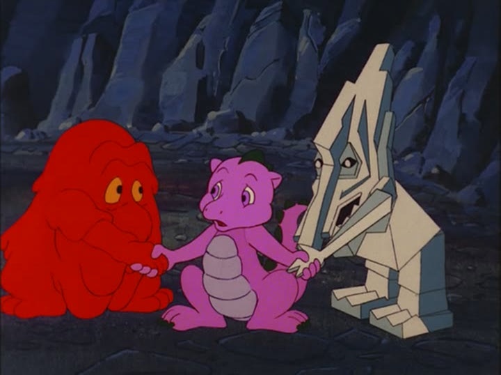 #451951 - safe, screencap, g'nash, sludge (g1), spike (g1), dragon, ice ...