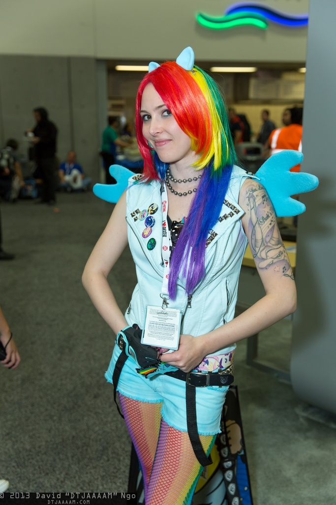 #452354 - artist needed, safe, rainbow dash, human, g4, cosplay, irl ...