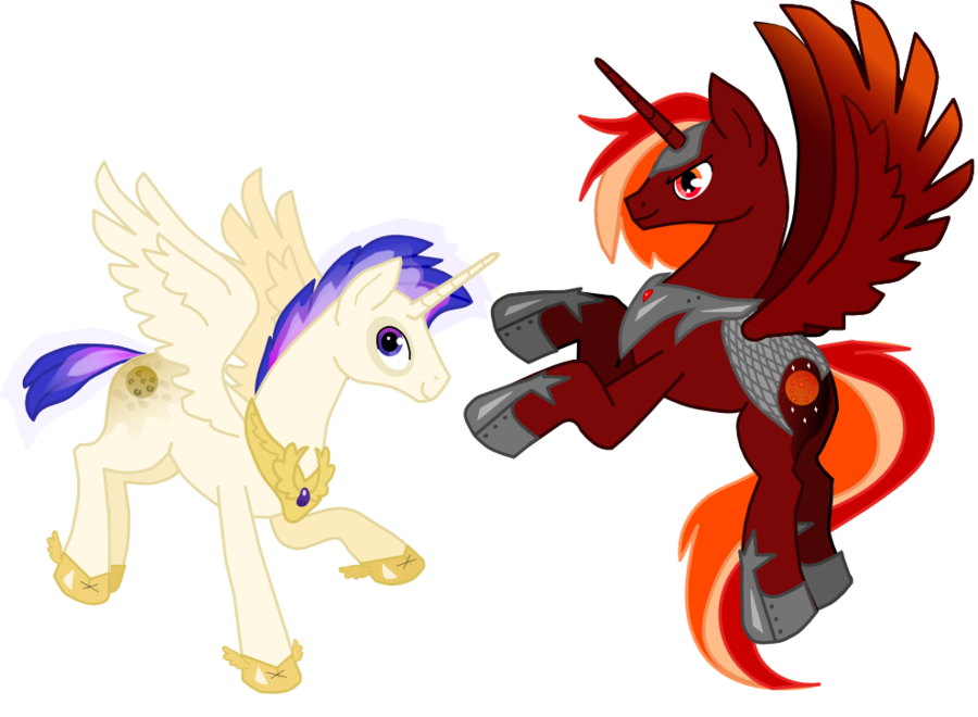 #452709 - safe, artist:redtallin, alicorn, pony, alicorn oc, duo, mars ...