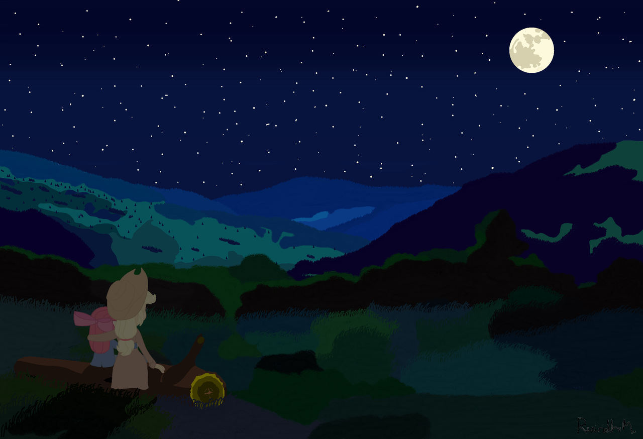 #455709 - safe, artist:garretthegarret, apple bloom, applejack ...