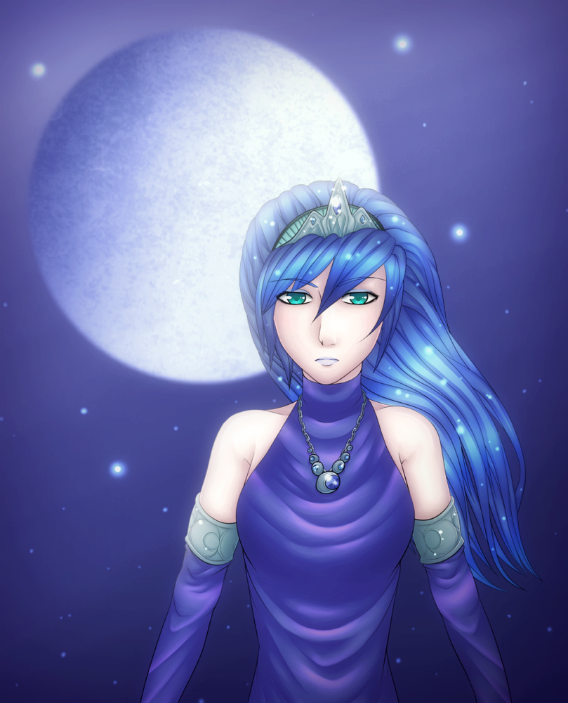 #455865 - safe, artist:cruxisma, princess luna, human, g4, female ...