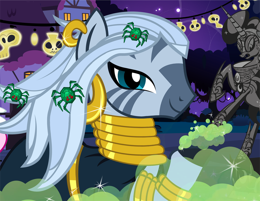 #460264 - safe, artist:pixelkitties, nightmare moon, zecora, zebra ...