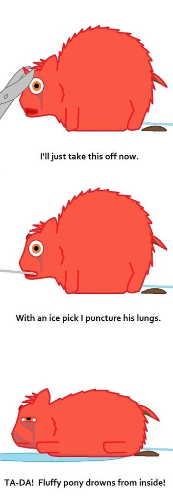 #460937 - grimdark, grotesque, artist:bogie, fluffy pony, pony, unicorn ...