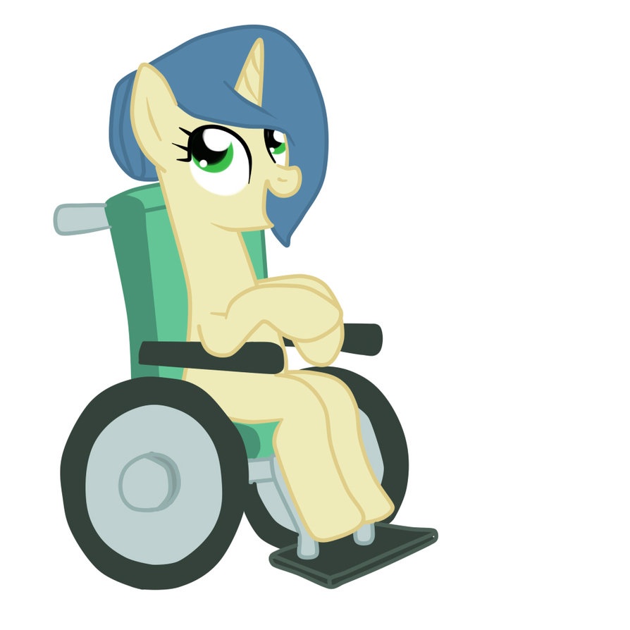 #461274 - safe, artist:netvio, oc, oc only, solo, wheelchair - Derpibooru