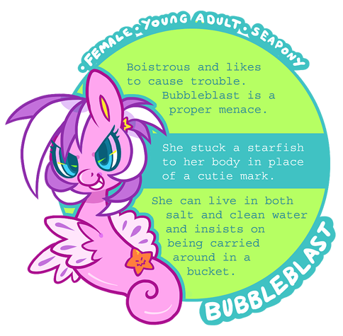 #444779 - safe, artist:zhampy, oc, oc only, oc:bubbleblast, sea pony ...