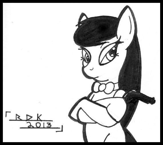 #461666 - safe, artist:rdk, octavia melody, g4, female, monochrome ...