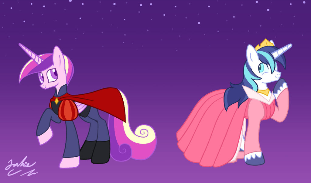 #461741 - safe, artist:jacksterqueen, princess cadance, shining armor ...