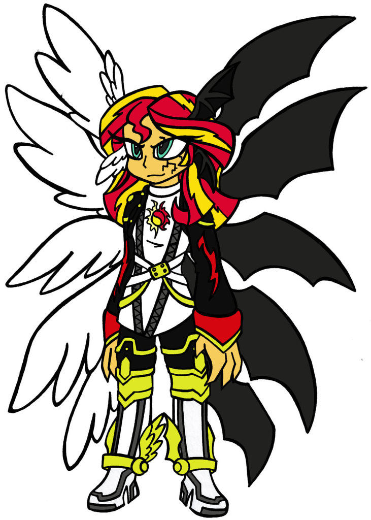 #469595 - safe, artist:c8lin-the-hedgie, sunset shimmer, lucemon ...