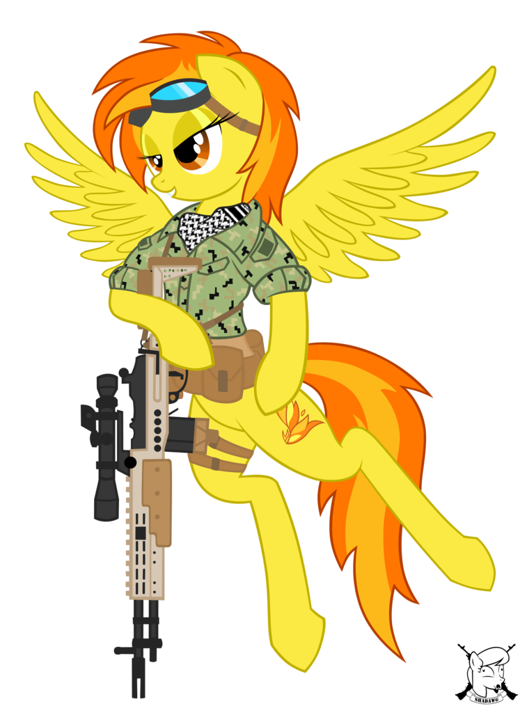 #470588 - safe, artist:shadawg, spitfire, pegasus, pony, g4, camouflage ...