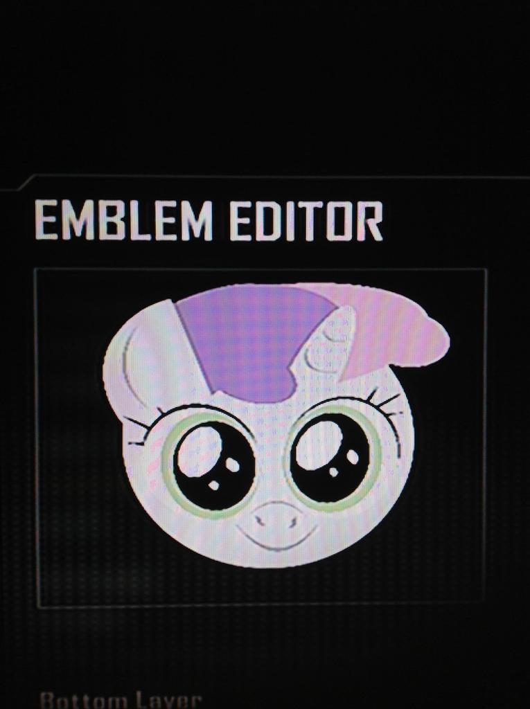 #471347 - safe, sweetie belle, black ops 2, emblem editor, female, solo ...