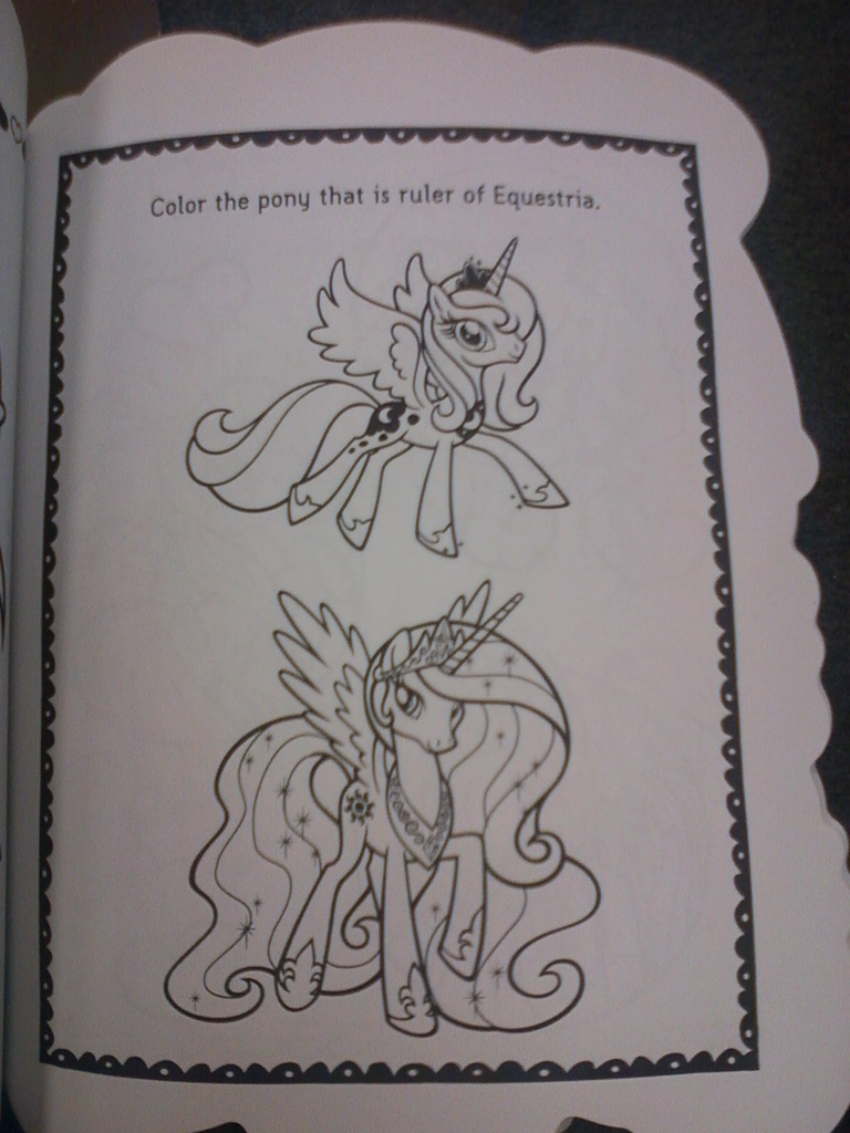 #472907 - safe, princess celestia, princess luna, coloring book ...