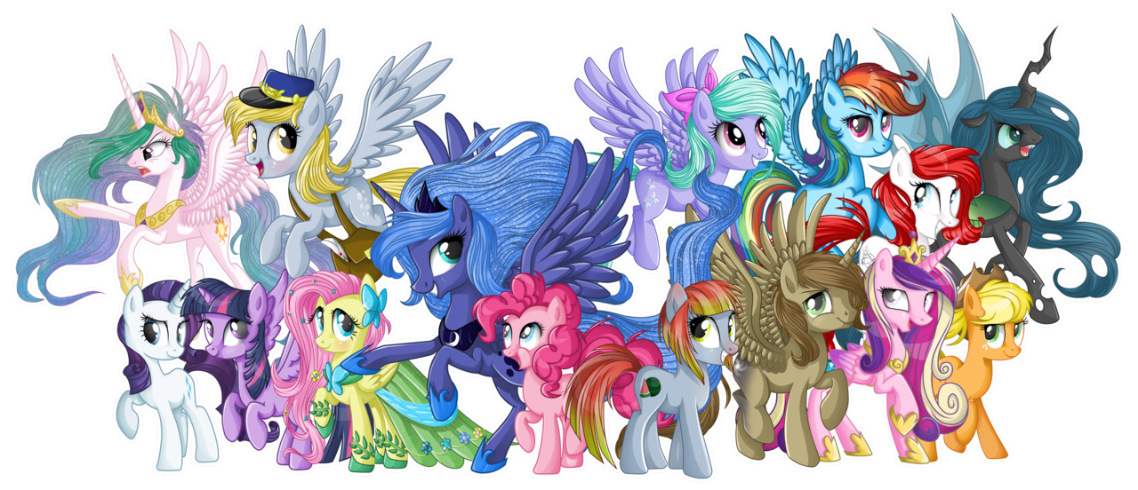 #473754 - safe, artist:vird-gi, applejack, derpy hooves, flitter ...