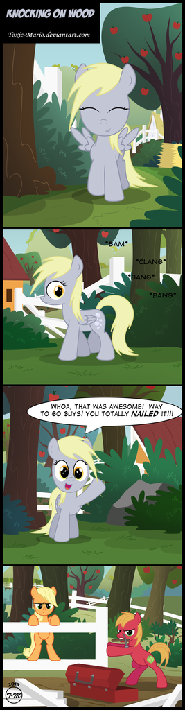 #476255 - safe, artist:toxic-mario, applejack, big macintosh, derpy ...