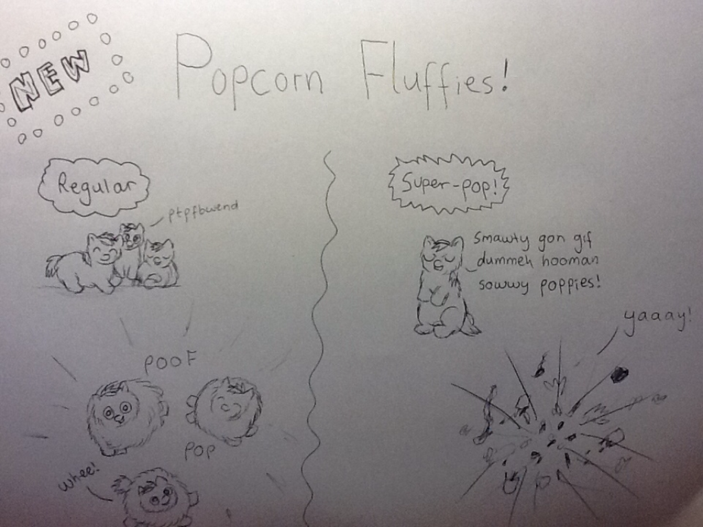 #476710 - safe, artist:waggytail, fluffy pony, popcorn, smarty friend ...