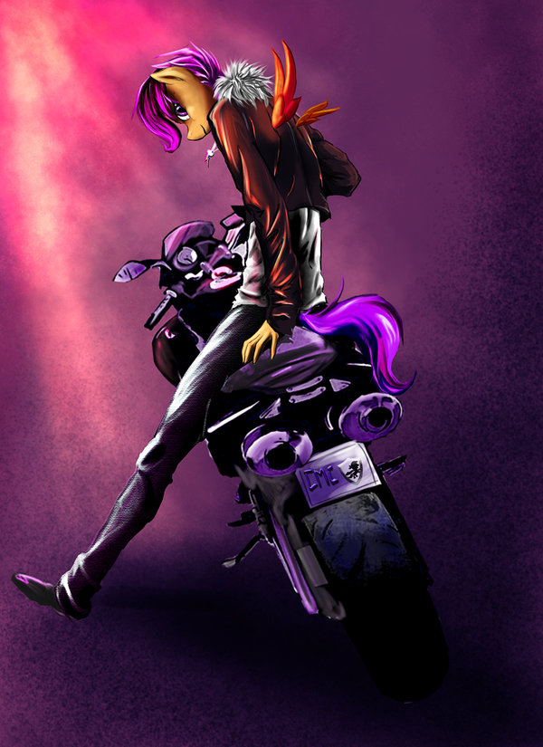 #478916 - safe, artist:d-lowell, scootaloo, anthro, g4, clothes, female ...