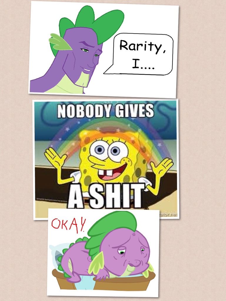 #482503 - safe, spike, handsome face, idiot box, spikeabuse, spongebob ...