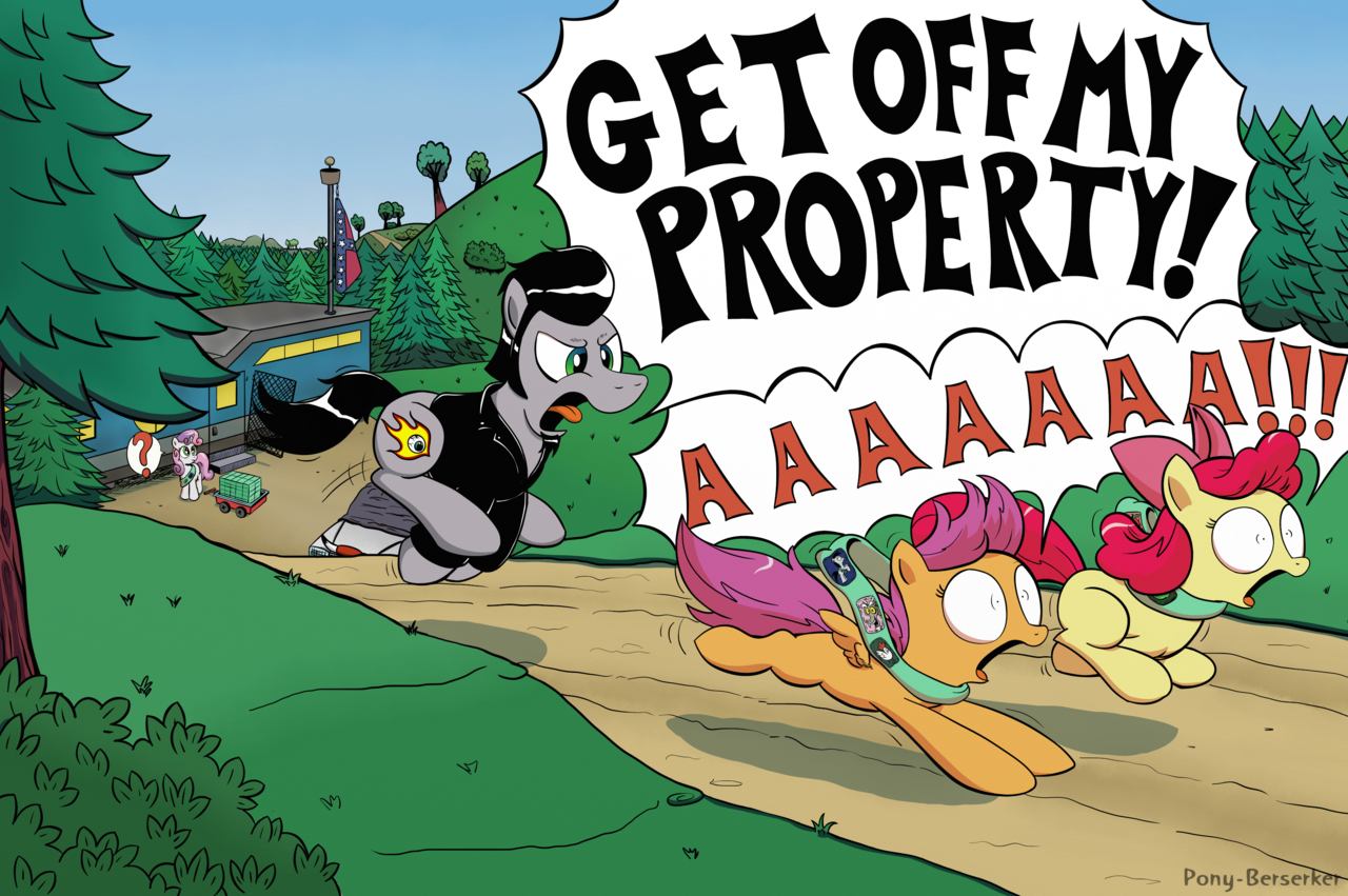 #463169 - safe, artist:pony-berserker, apple bloom, discord, rarity ...