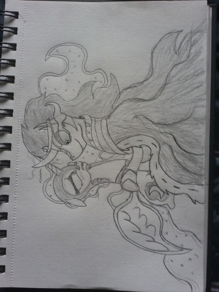 #464509 - safe, artist:frikdikulous, king sombra, nightmare moon ...