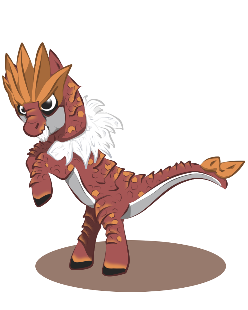 #464646 - safe, artist:nightmarestock, dinosaur, pony, tyrantrum ...
