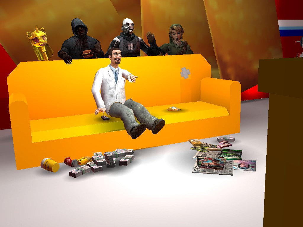 #494176 - safe, artist:supermaster10, g4, 3d, cheeseburger, couch ...