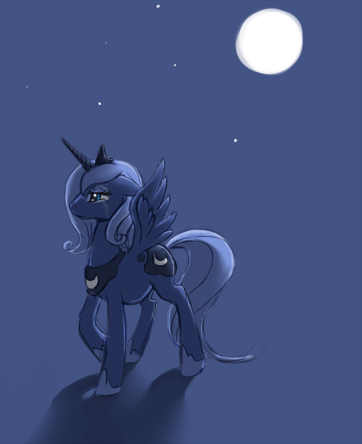 #495304 - safe, artist:tenchi-outsuno, princess luna, crying, female ...