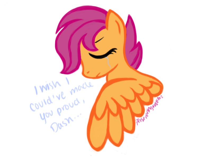 #497637 - safe, artist:perseveringrose, scootaloo, crying, female, sad ...