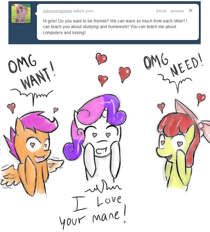 #502760 - safe, artist:starykrow, apple bloom, scootaloo, sweetie belle ...