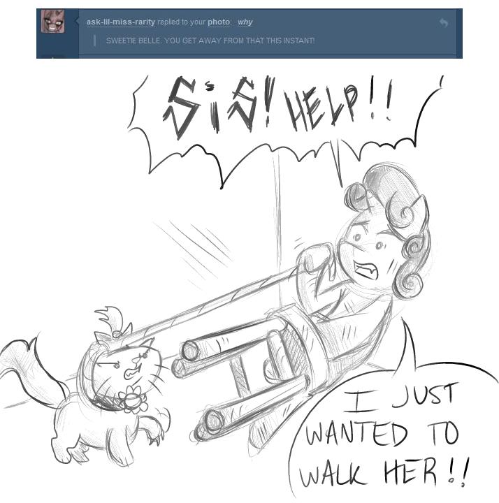 #502794 - safe, artist:starykrow, opalescence, sweetie belle, ask the ...