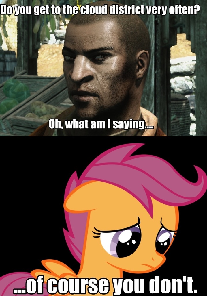 #504311 - semi-grimdark, edit, scootaloo, crossover, dialogue, meme ...